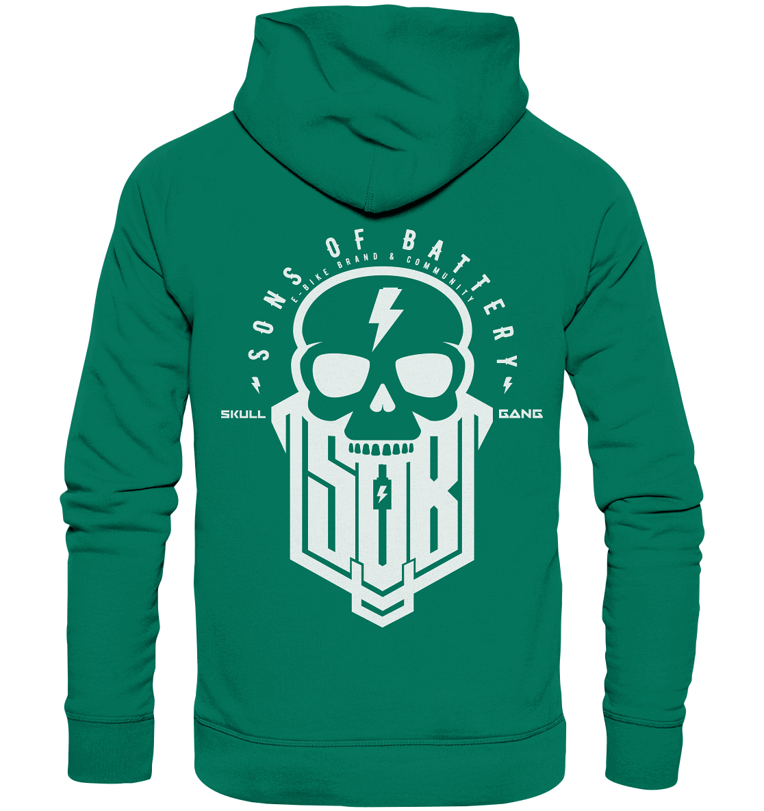 SoB Skullgang White - Organic Hoodie – Sons of Battery® - E-MTB Brand ...